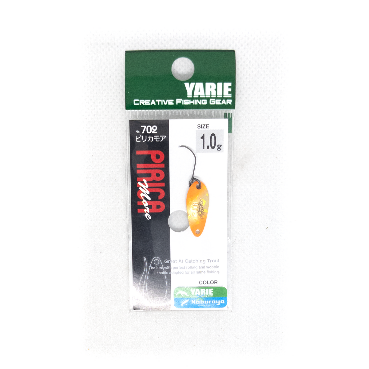 YARIE PIRICA More Trout Spoon 1g (Naburaya x Yarie) Color "Split Orang ...