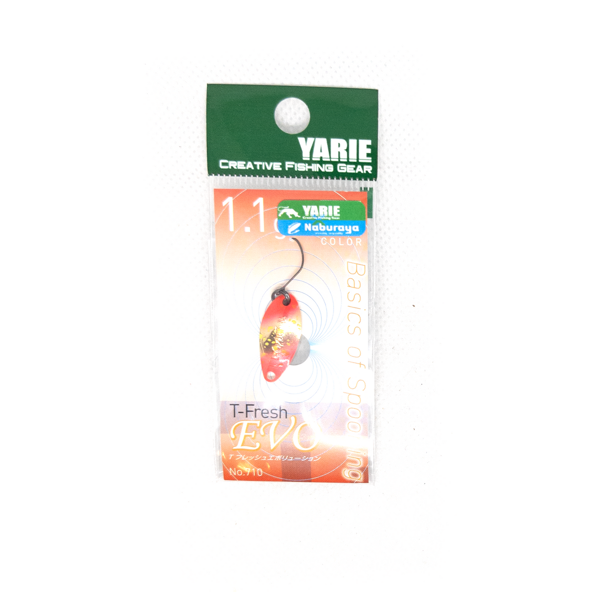 YARIE T-Fresh EVO Trout Spoon 1.1g (Naburaya x Yarie) Color "Split Red ...