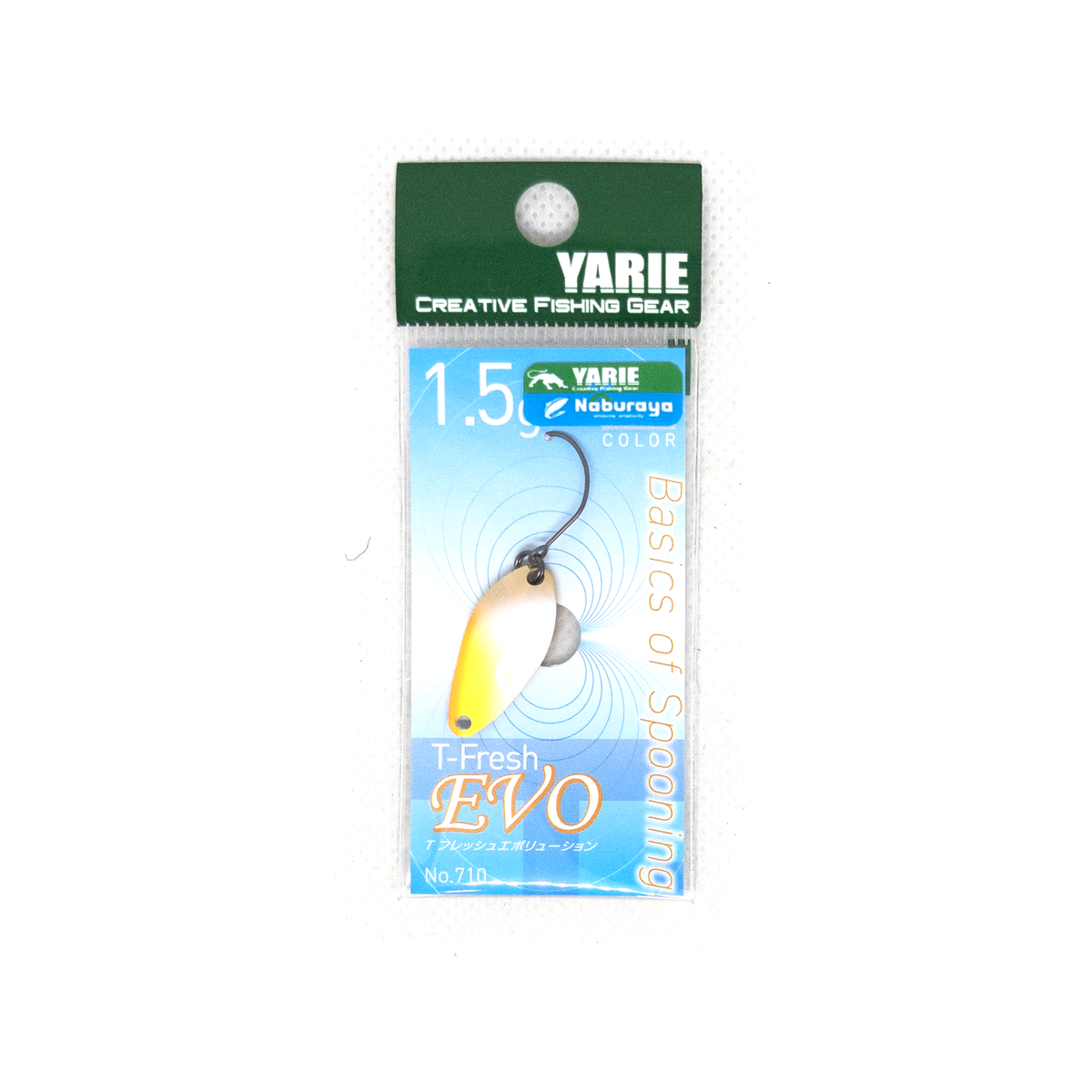 YARIE T-Fresh EVO Trout Spoon 1.5g (Naburaya x Yarie) Color "Golden Pu ...
