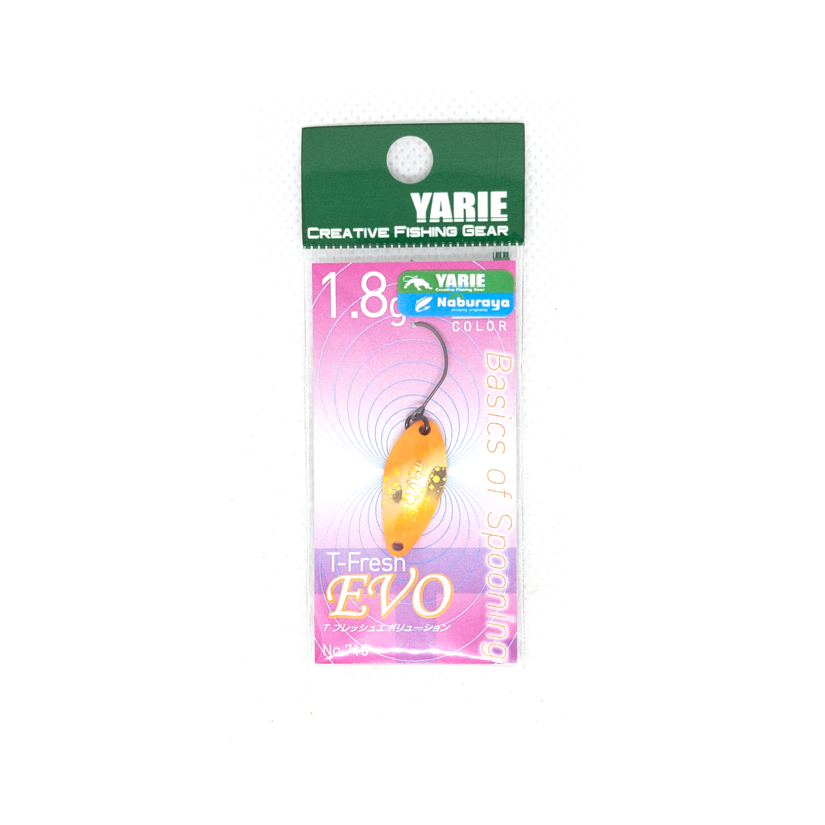YARIE T-Fresh EVO Trout Spoon 1.8g (Naburaya x Yarie) Color "Split Ora ...
